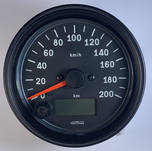 Speedometer (Black dial/Black bezel) – Front Programmable – Veethree